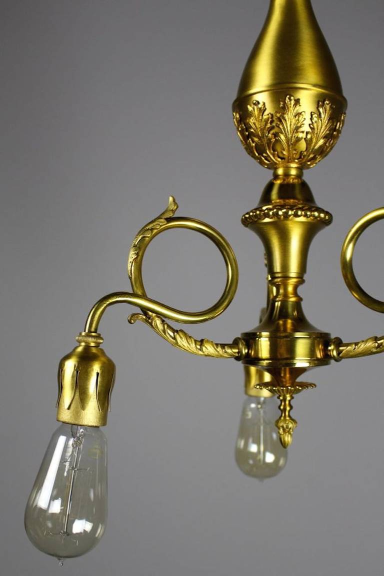 Victorian Three-Light Fixture by Vossburg of Chicago at 1stDibs