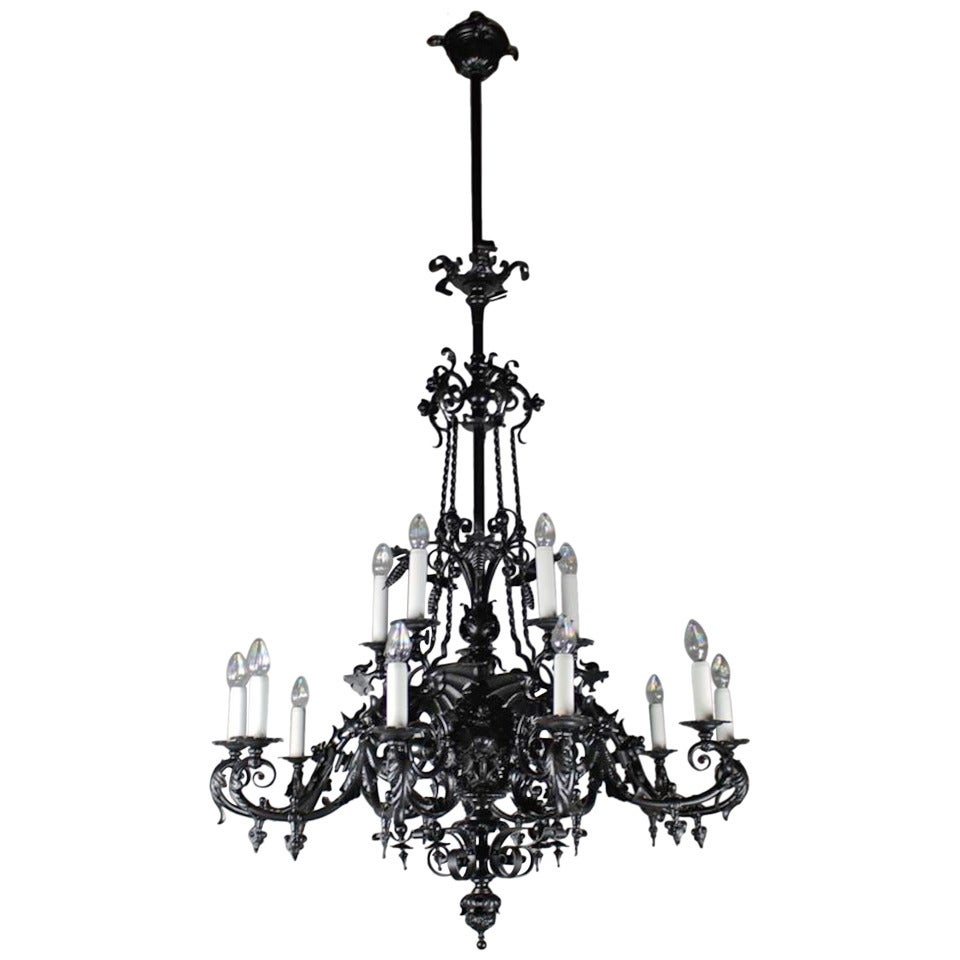 Romanesque Gothic Style "Dragon" Commercial Chandelier by Thakara and ...