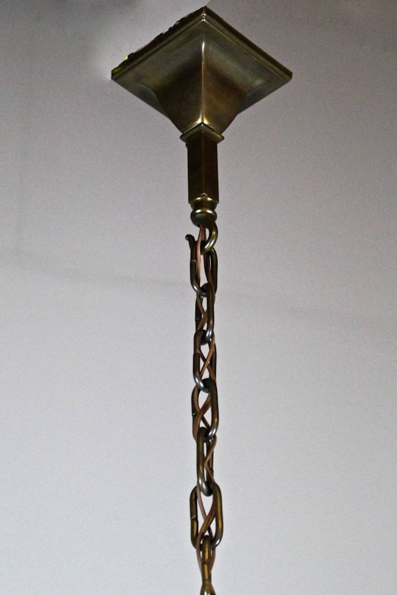Asian Inspired Arts and Crafts Cut Out Fixture For Sale at 1stDibs