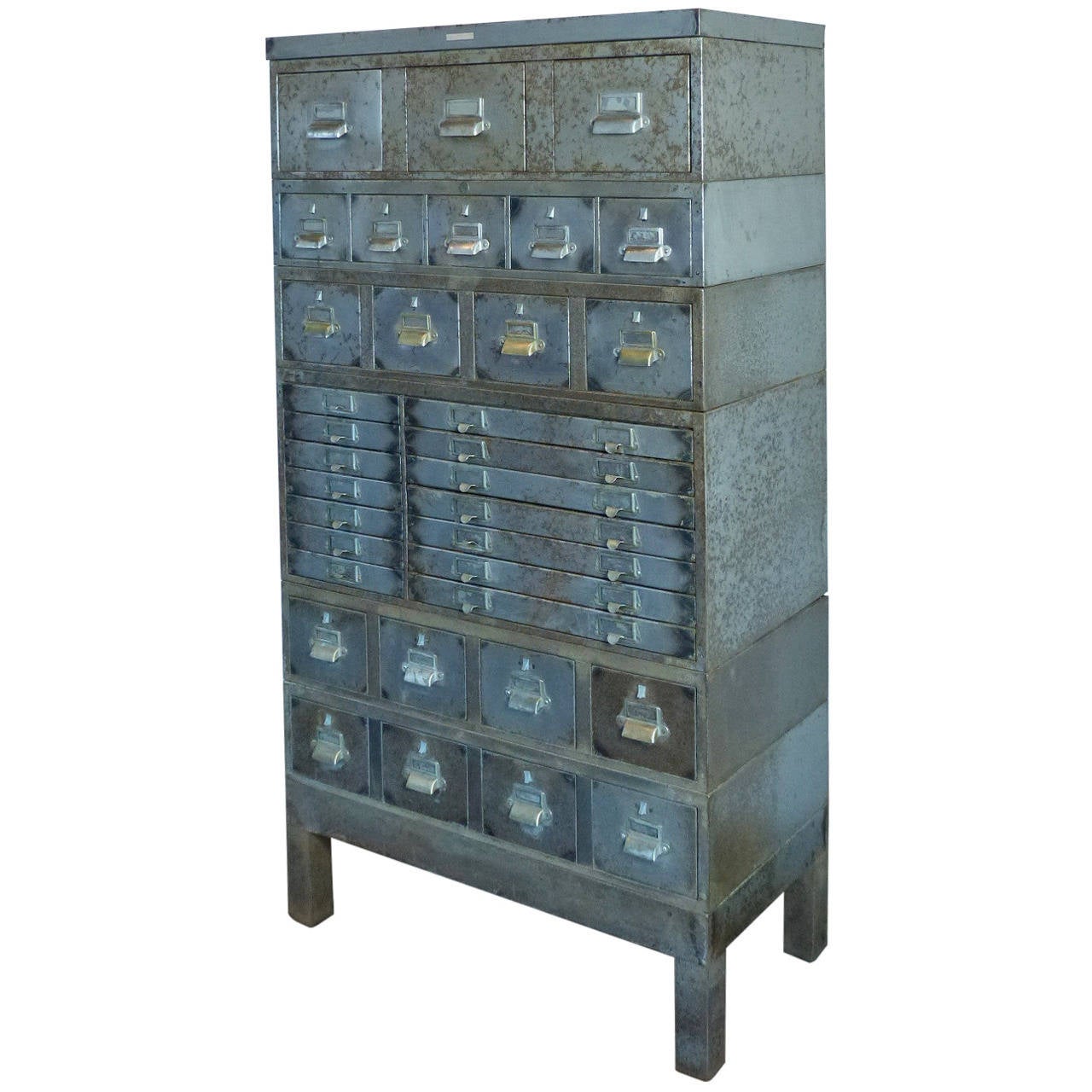 Metal sorting drawer unit at 1stDibs