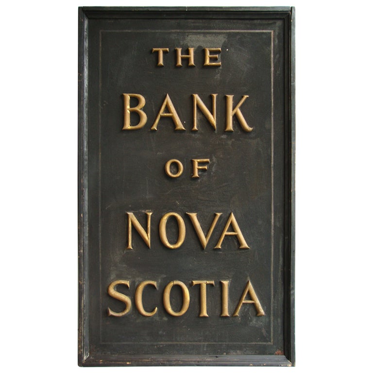 Bank Trade Sign at 1stDibs
