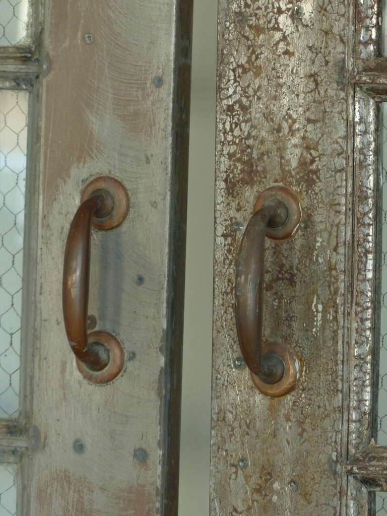 Steel French Doors/Wire Mesh Glass at 1stDibs | wire mesh glass door ...