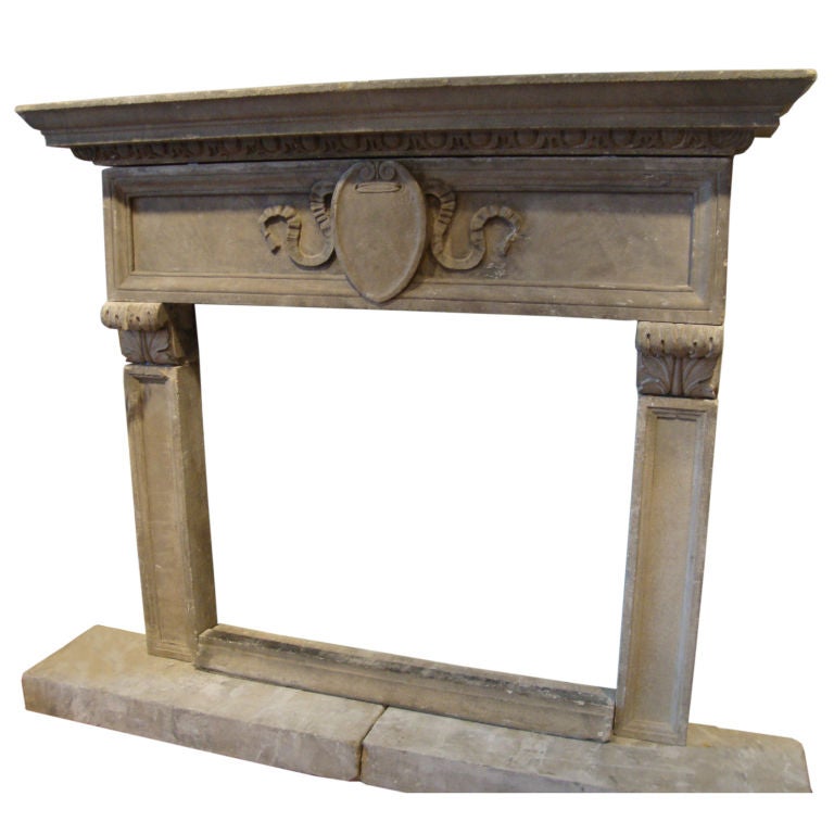 Original American Limestone mantle at 1stDibs