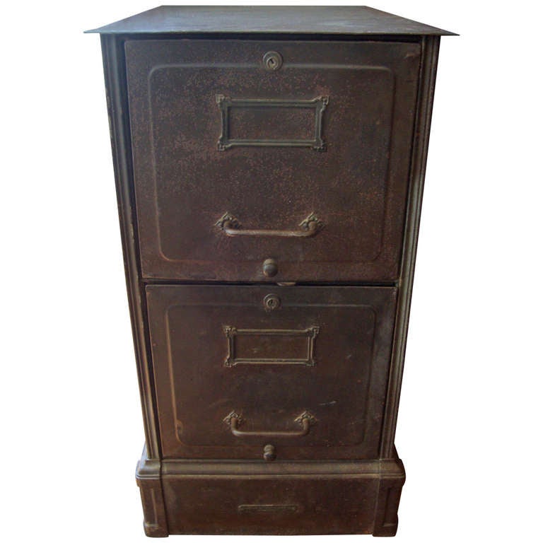 Cas Iron File Cabinet at 1stDibs