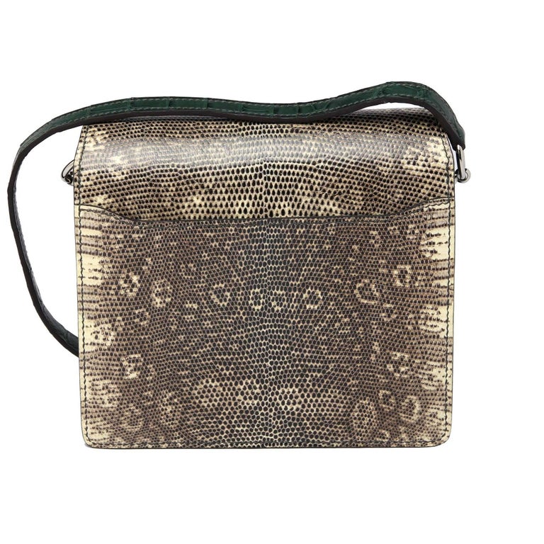 Hermes Mini Roulis Vert Fonce and Ombré Matt Aligator and Lizard For ...