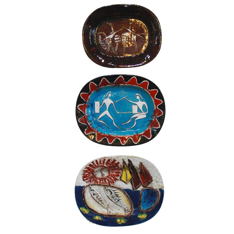 Collection of Eugene Pattarino Platters at 1stDibs