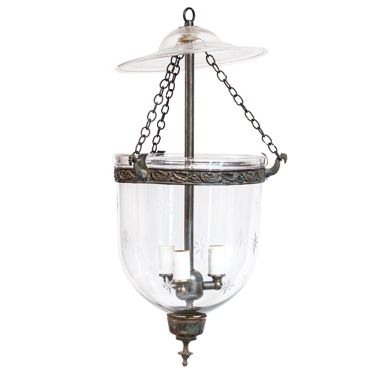 Pair, English Bell Jar Lanterns at 1stDibs