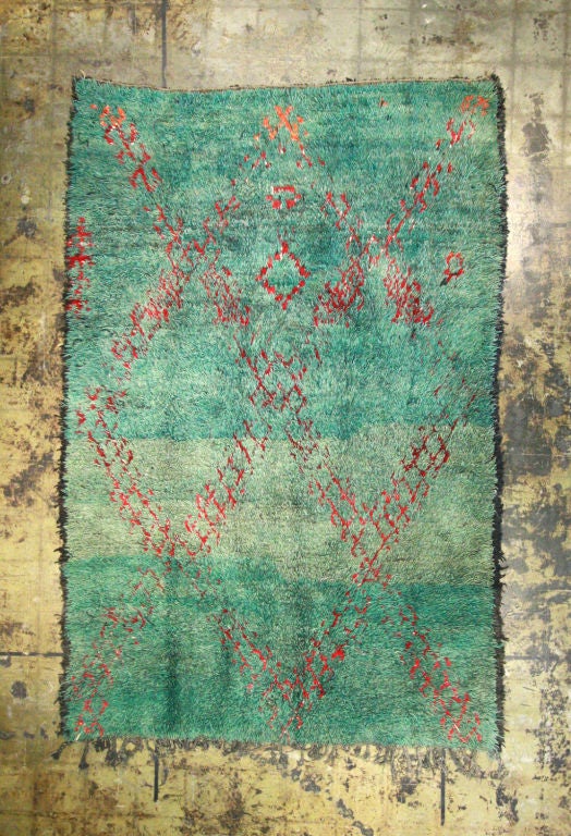 Vintage Green Moroccan Rug at 1stDibs | green morrocan rug