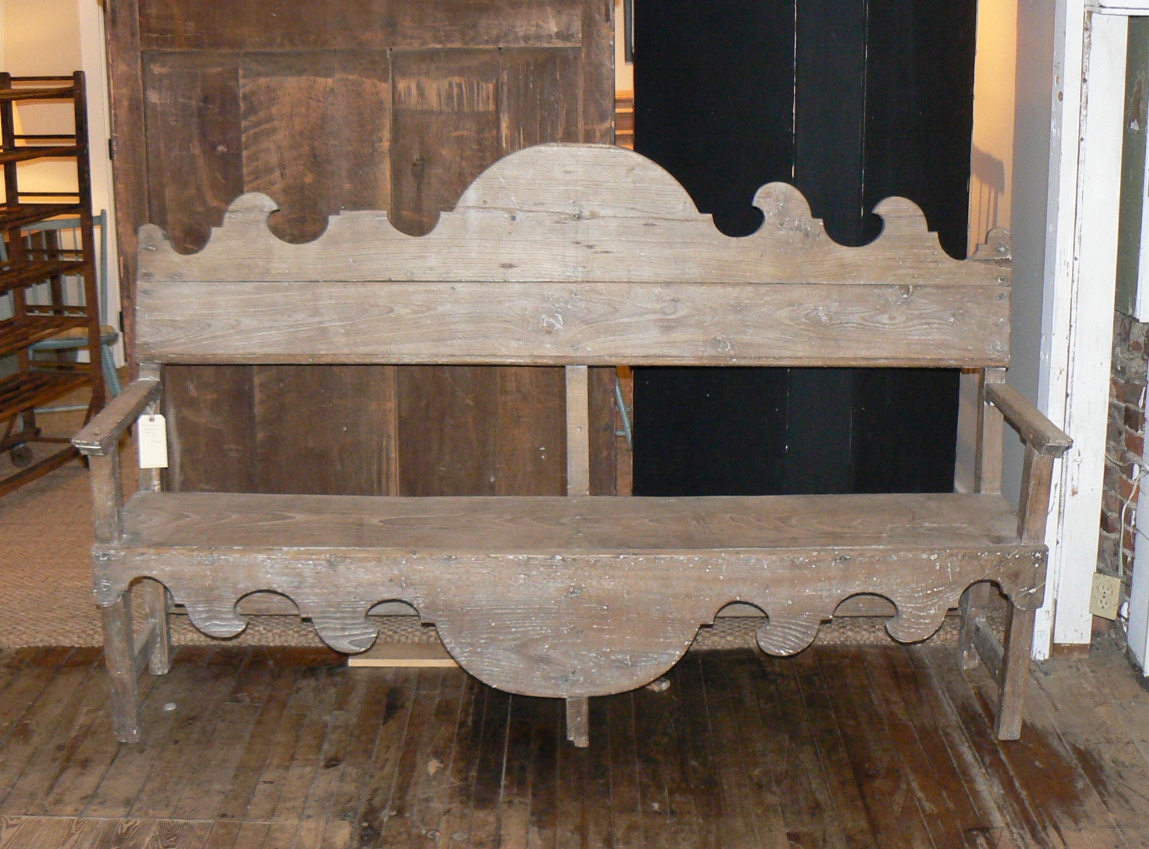 Portuguese Chestnut Bench at 1stDibs