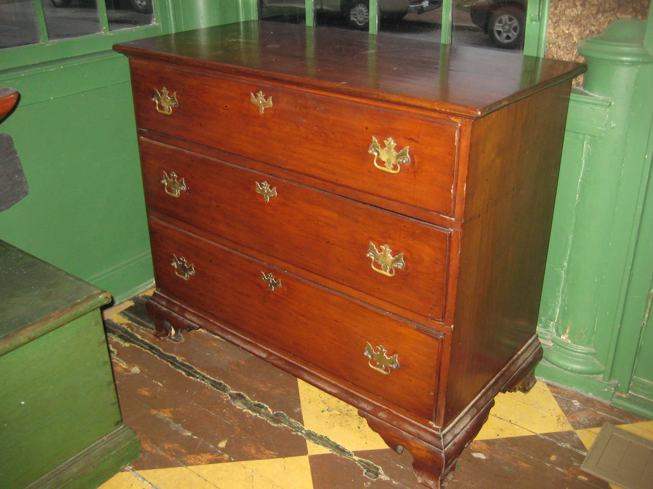 English Cherry Chest of Drawers at 1stDibs