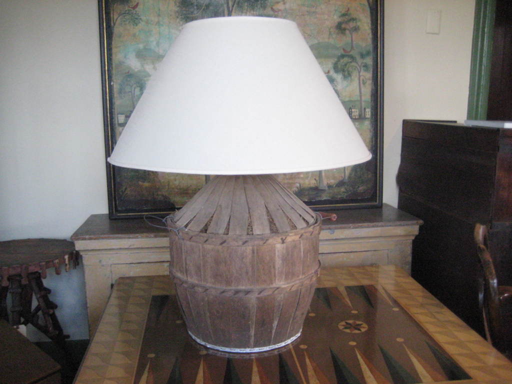 French wine cask lamp at 1stDibs