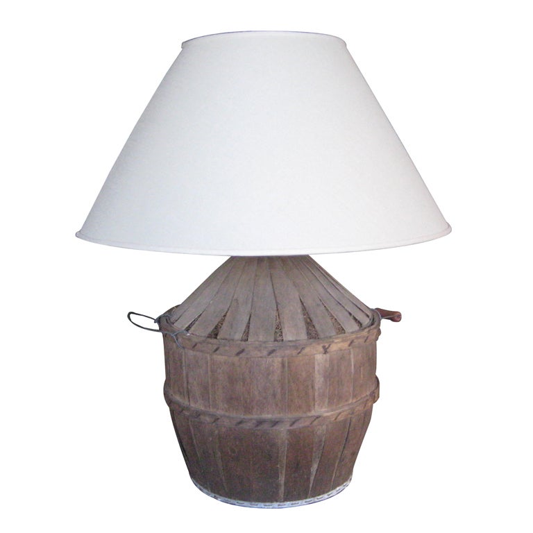 French wine cask lamp at 1stDibs