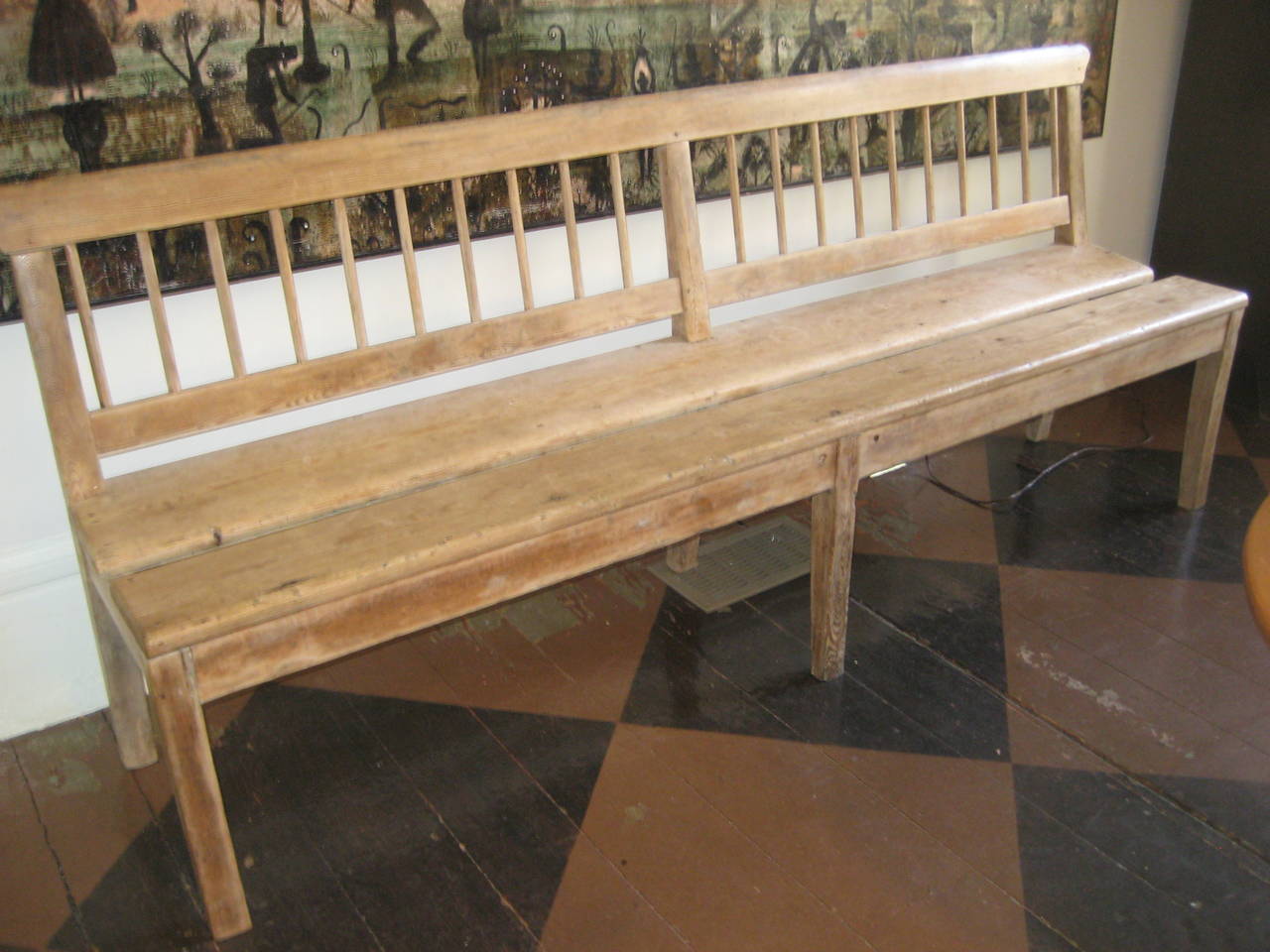 Pine Bench at 1stDibs