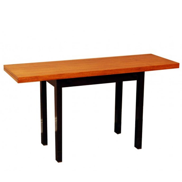 Tawi wood flip top console table Edward Wormley Dunbar at 1stDibs