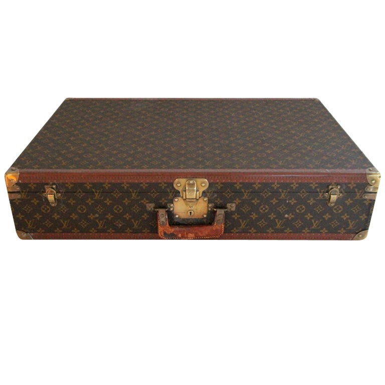 Vintage Louis Vuitton Monogrammed Suit Case at 1stDibs