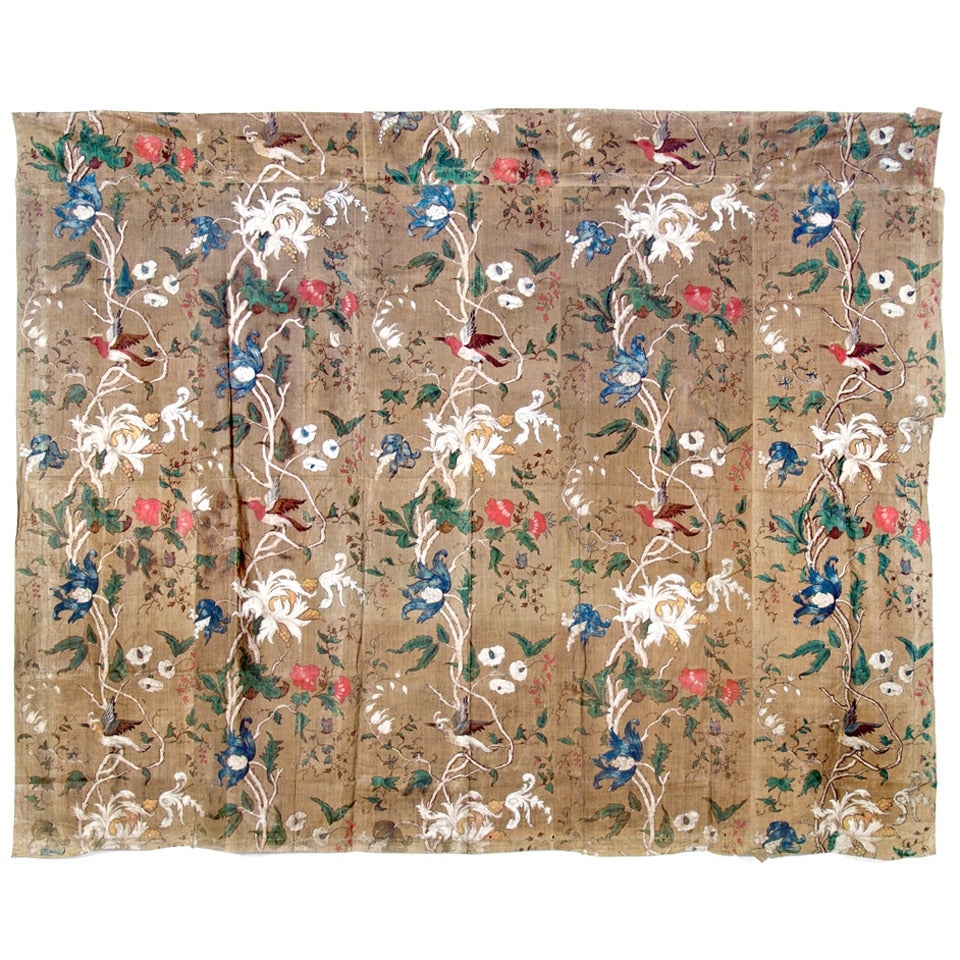 18th C. Italian Linen Wall Hanging from Piedmont at 1stDibs