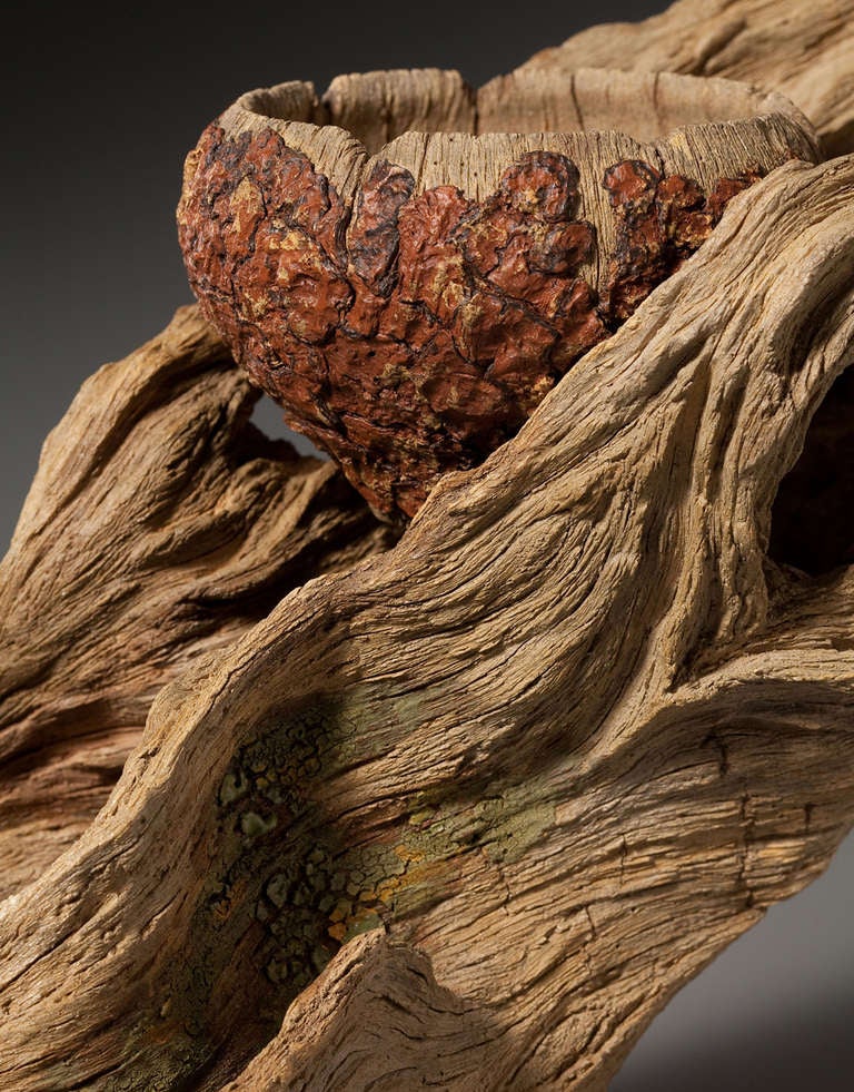 Ceramic Trompe L'oeil Roar with Pine Bark Tea Bowl by Eric Serritella ...