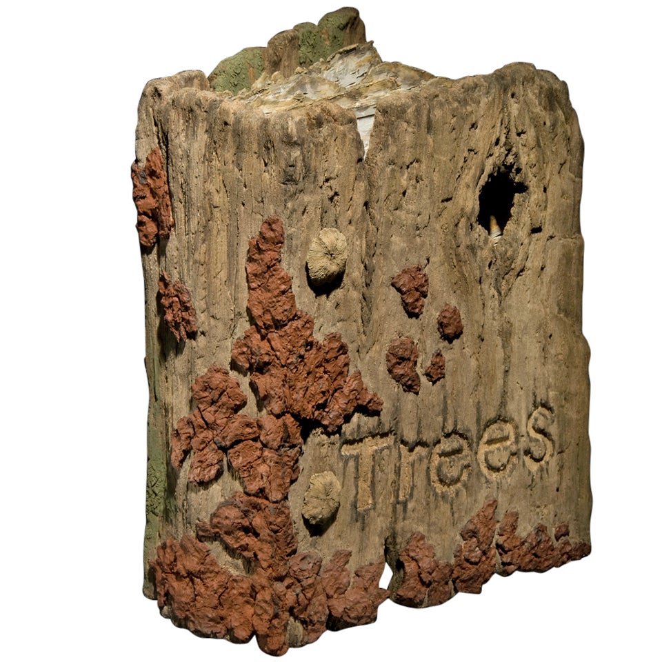 Ceramic Trompe L'Oeil Book of Trees Sculpture by Eric Serritella For ...