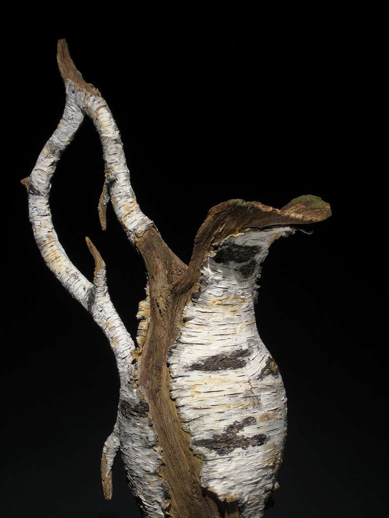 Ceramic Trompe L'oeil Elegance Birch Pitcher By Eric Serritella at 1stDibs