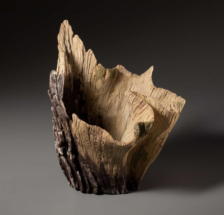 Ceramic Trompe L'oeil Unfurled Vase By Eric Serritella For Sale at 1stDibs