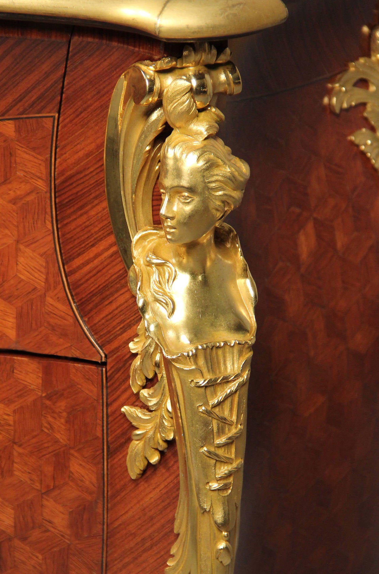 Rare Early 20th Century Gilt Bronze Mounted Commode by François Linke ...