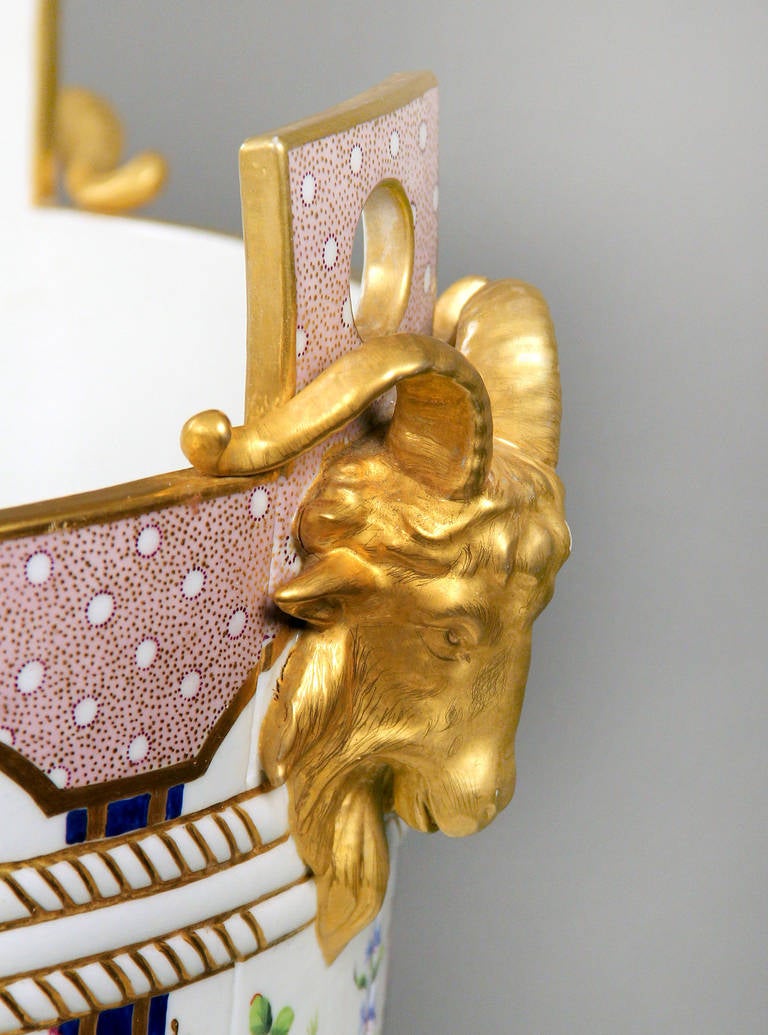 Sèvres Style Porcelain Parcel-Gilt Milk Pail at 1stDibs