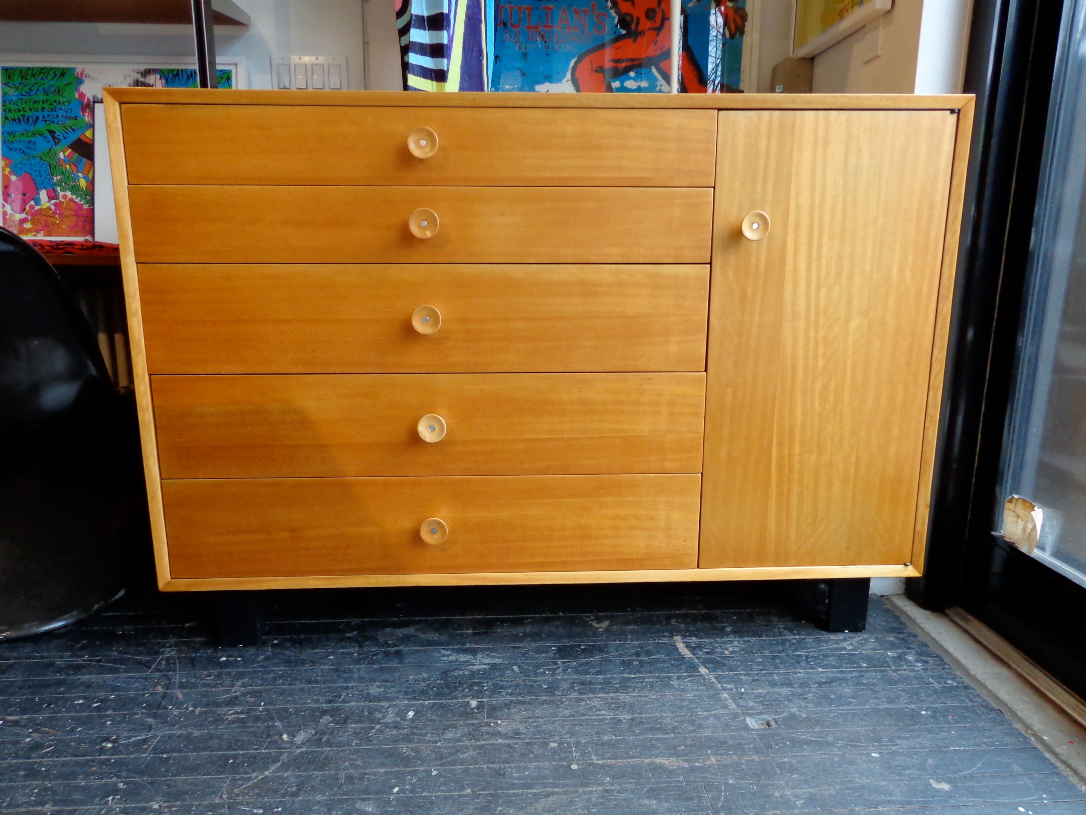 George Nelson 5 Drawer Chest with Cabinet for Herman Miller, c. 1940s ...