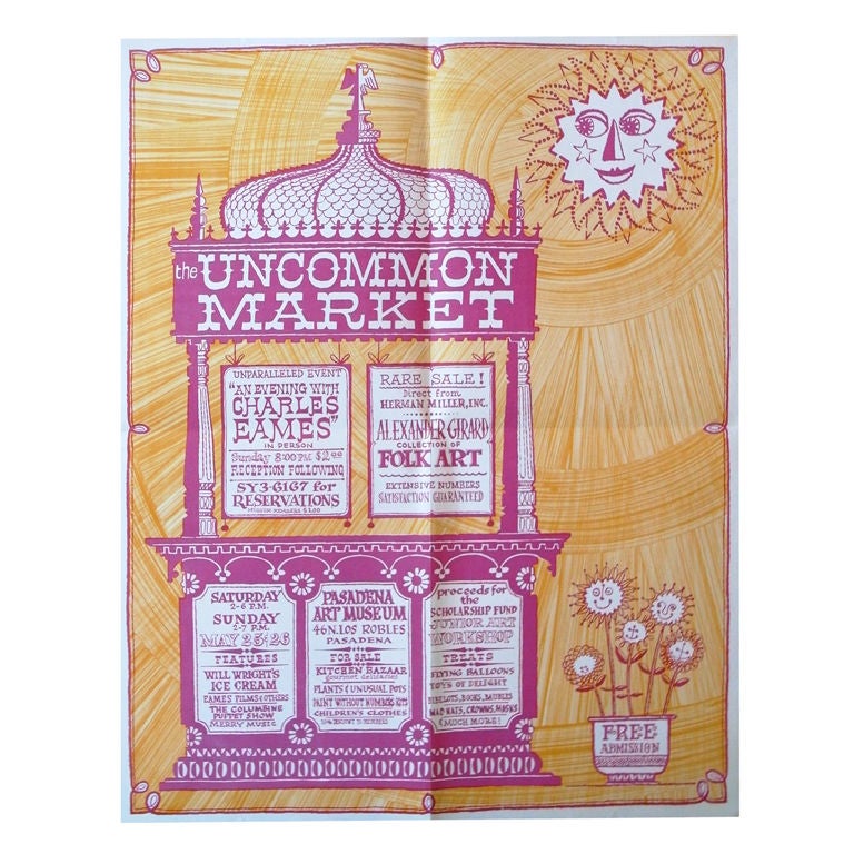 CHARLES EAMES and ALEXANDER GIRARD Uncommon Market Poster 1962 at 1stDibs