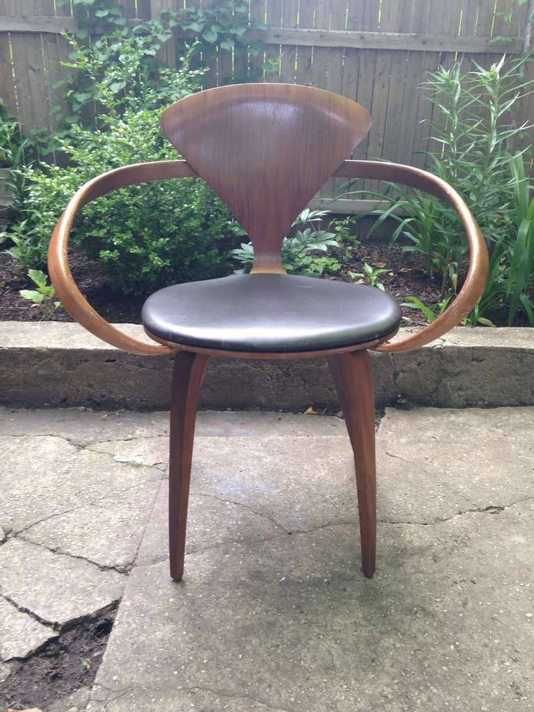 Norman Cherner chairs set of 8 (4) , walnut, mid century modern at 1stDibs