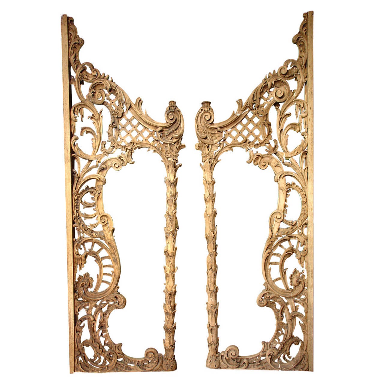 Rare Pair of Carved Antique French Walnut Wood Rococo Gates at 1stDibs ...