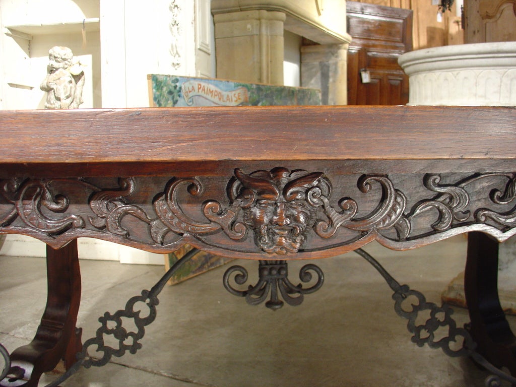 Catalan Style Draw Leaf Table from Spain of European Oak at 1stDibs