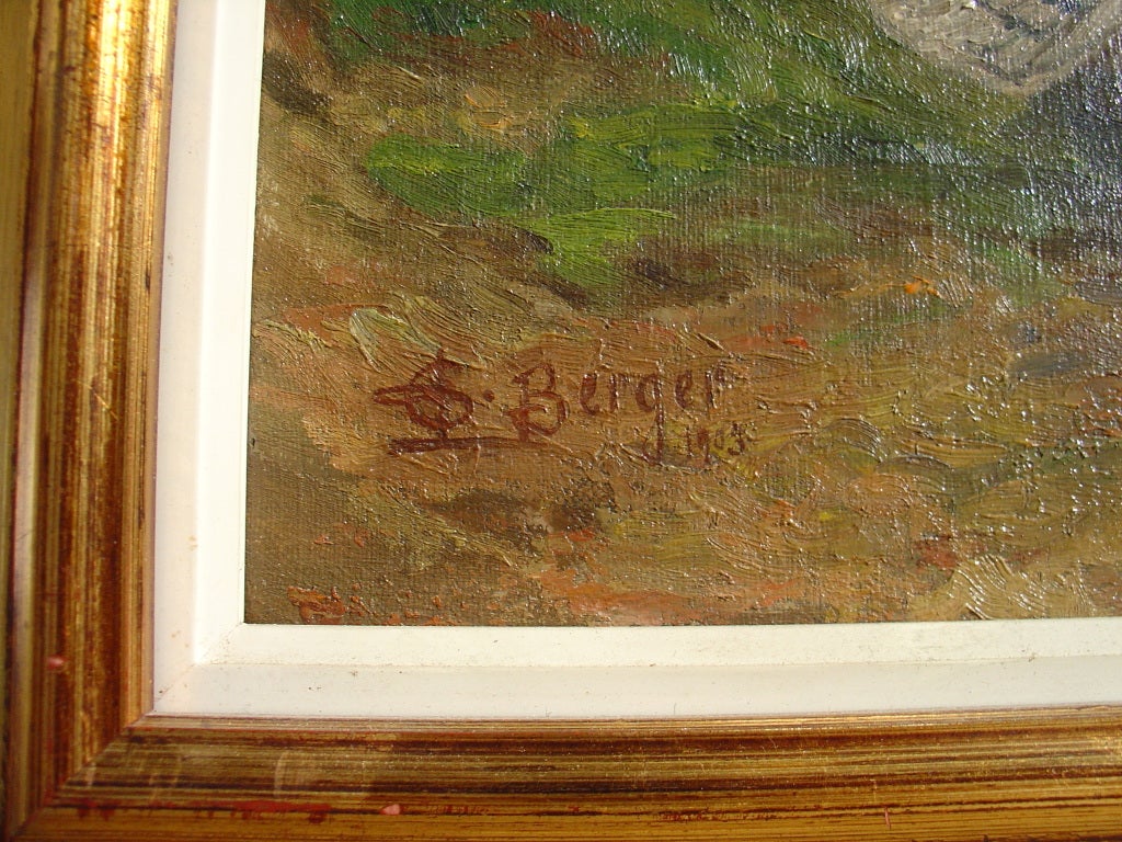 Antique Oil on Canvas by Artist, G. Berger 1903 at 1stDibs | f berger ...