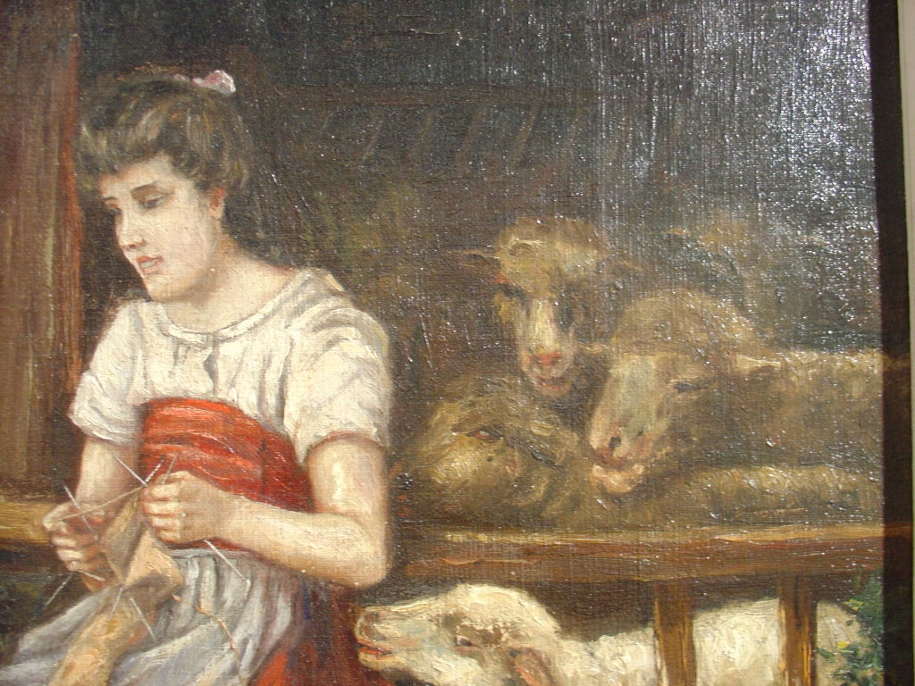 Antique Oil on Canvas by Artist, G. Berger 1903 at 1stDibs | f berger ...