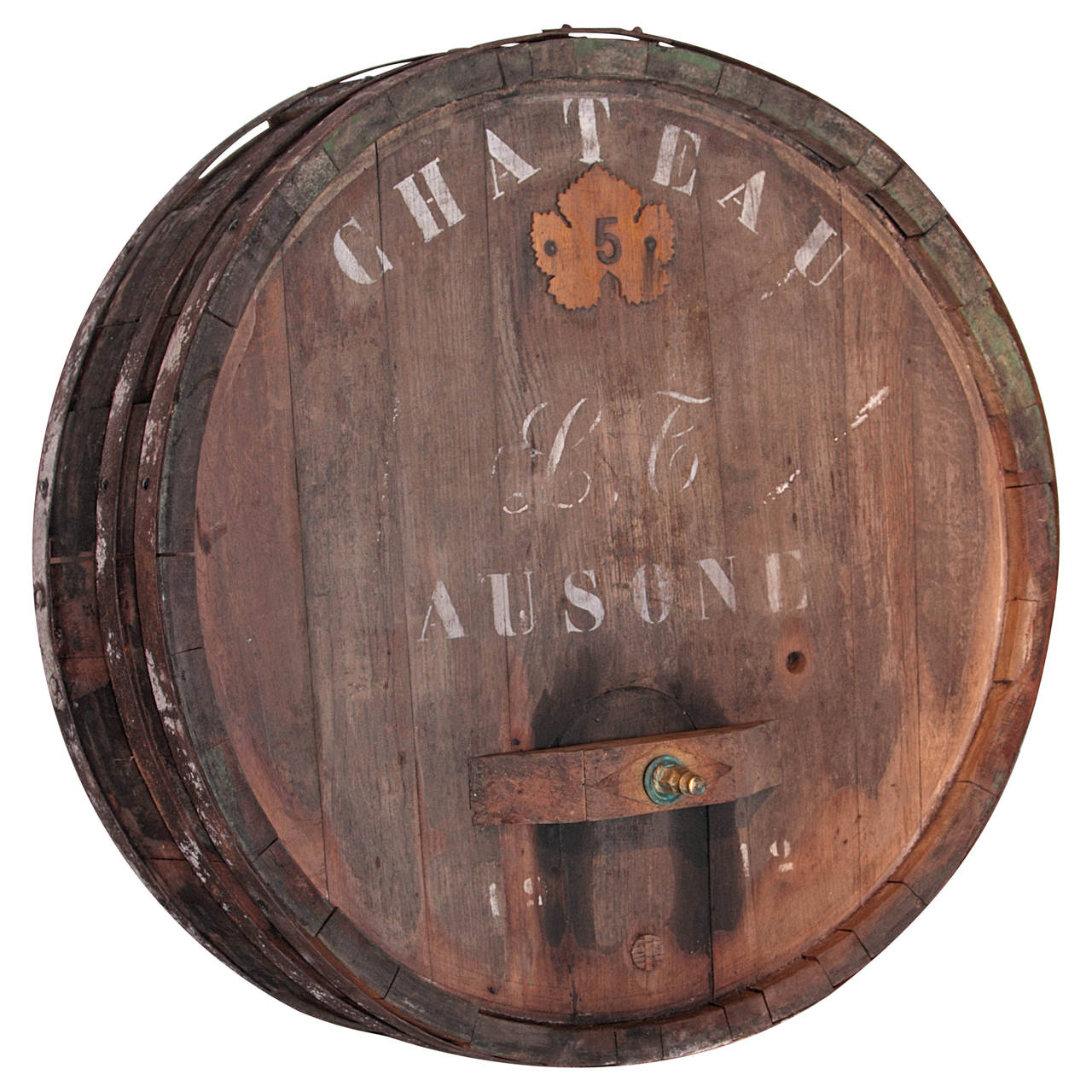 Massive Antique French Wine Barrel Frontage, "Chateau Ausone" at 1stDibs