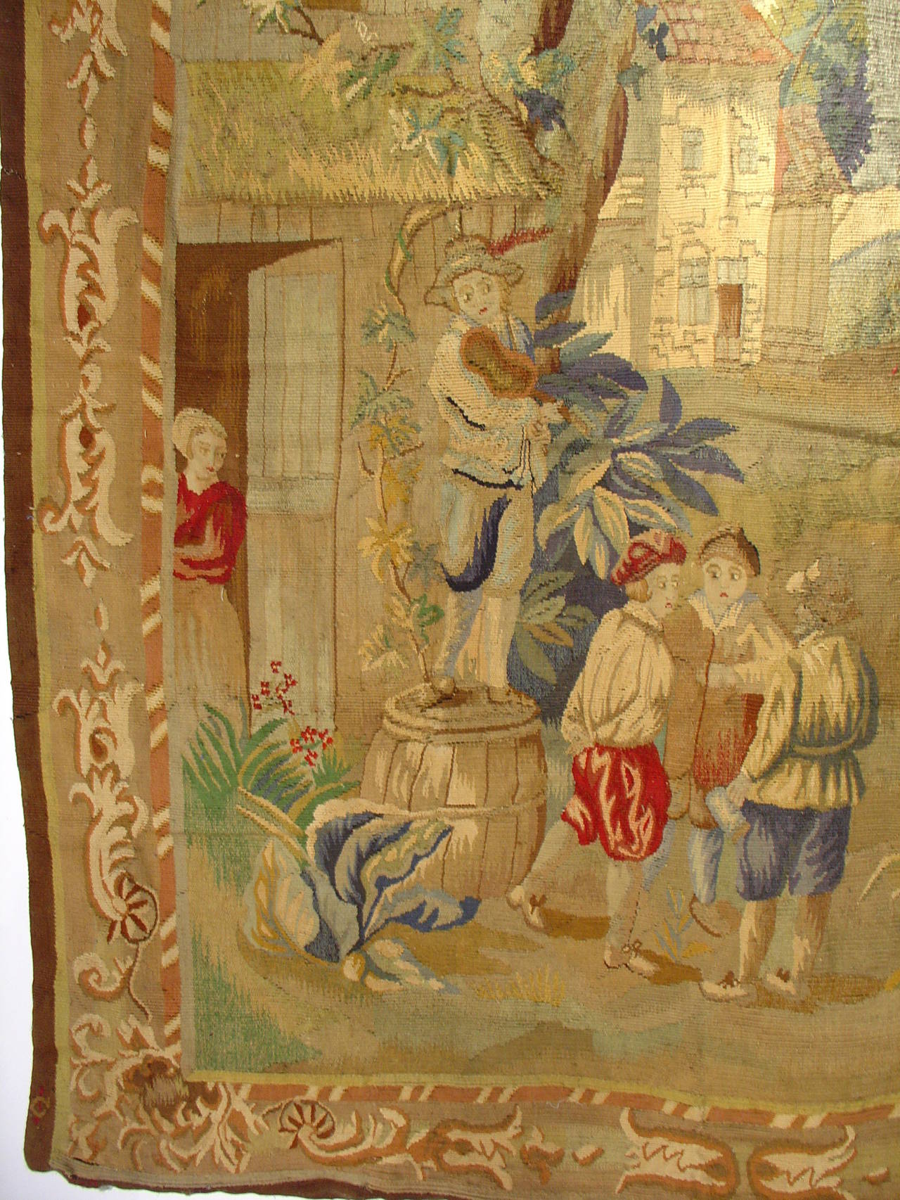 Antique Flemish Tapestry in the Taste of David Teniers, 19th Century at ...