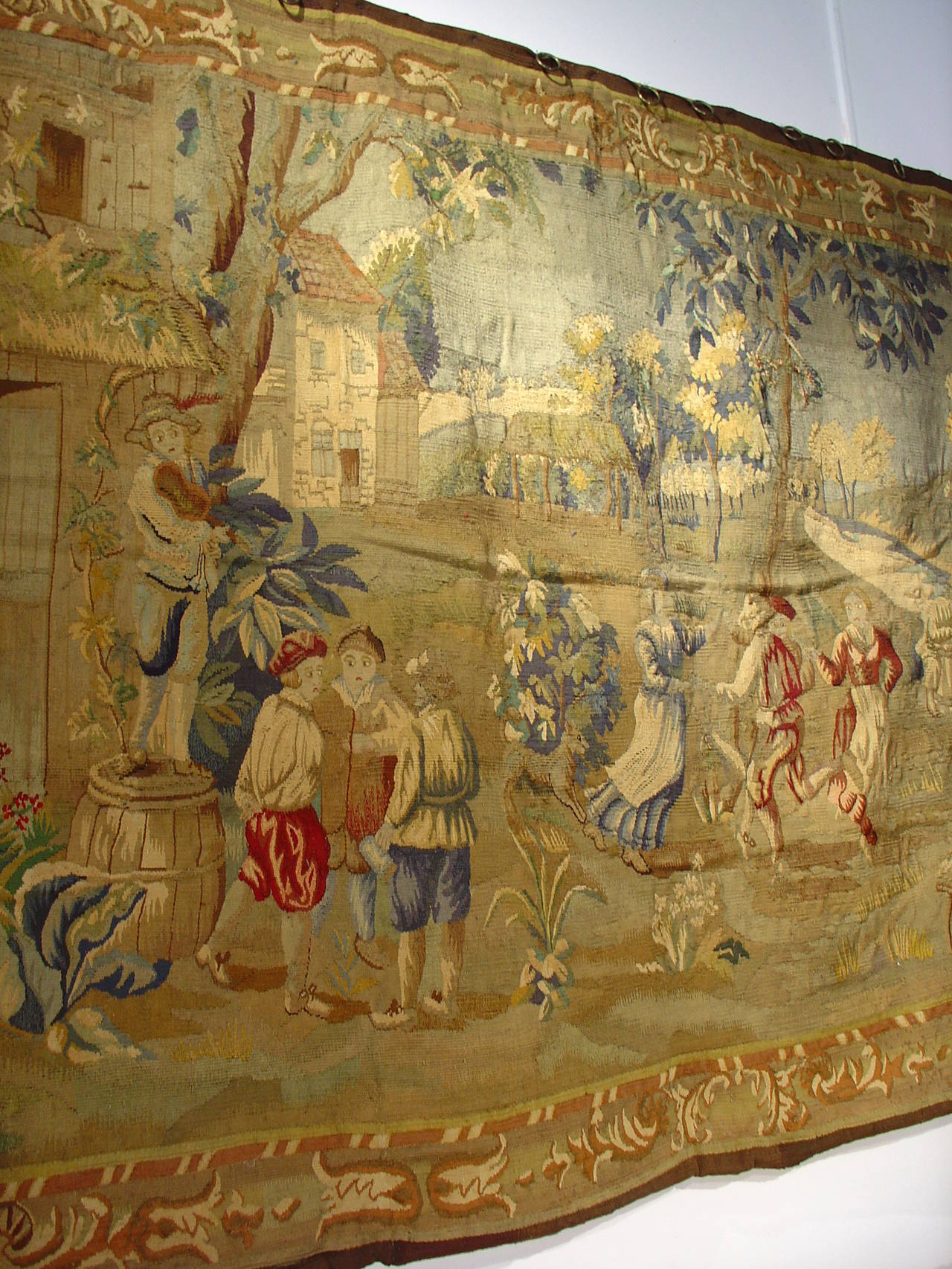 Antique Flemish Tapestry in the Taste of David Teniers, 19th Century at ...