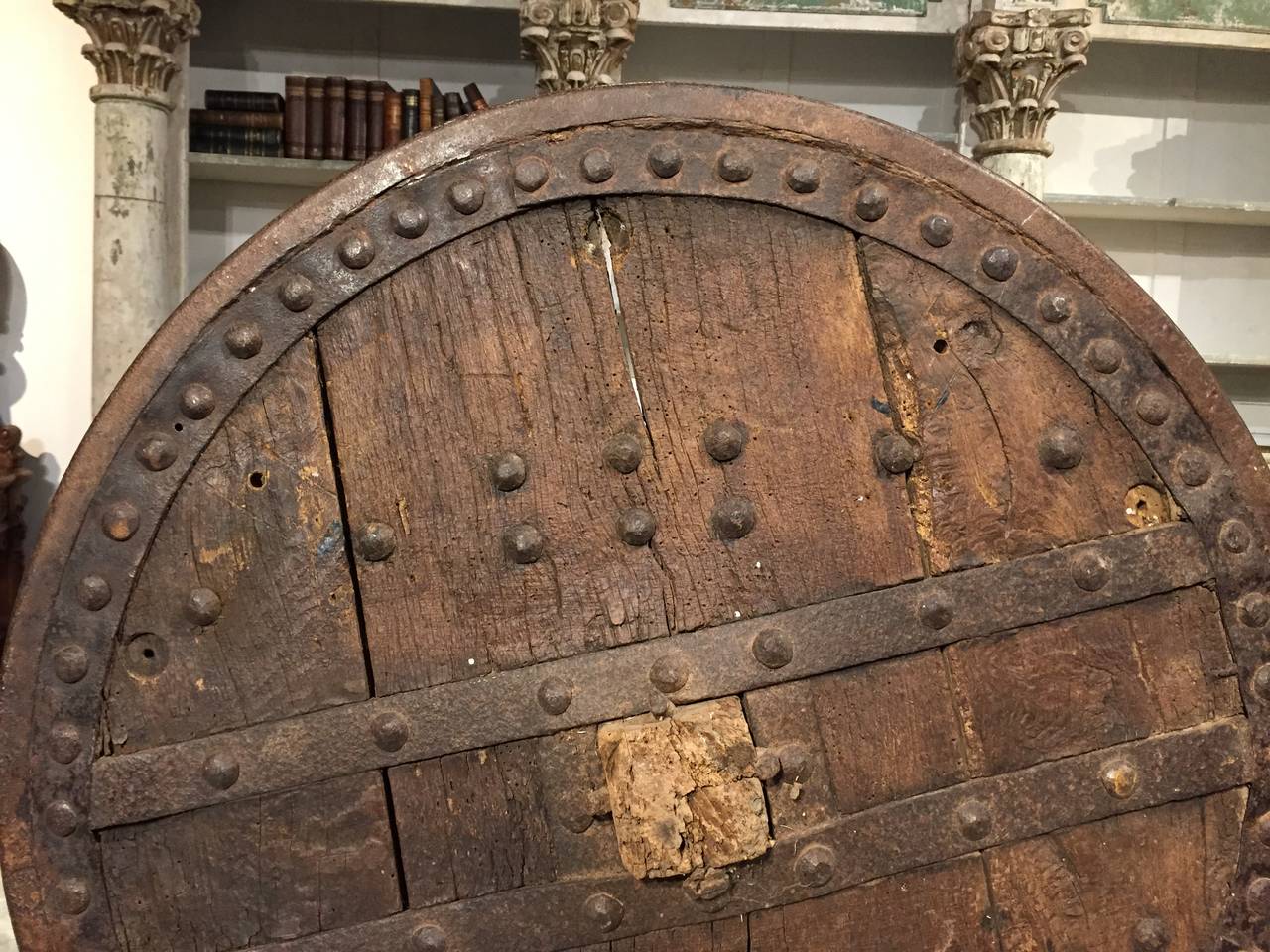 Antique Wood and Iron Chariot Wheel at 1stDibs | antique chariot ...