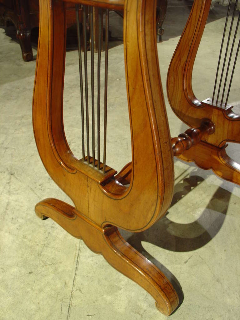 Antique Lyre Shaped Side Table from France, Late 1800's at 1stDibs ...