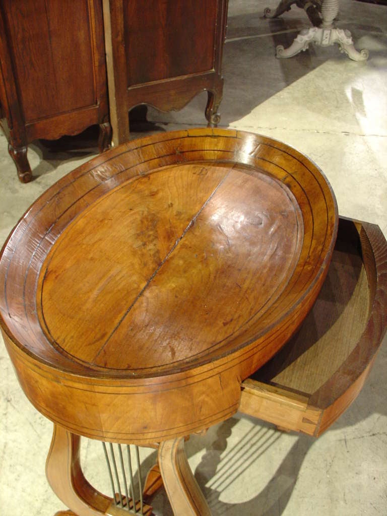 Antique Lyre Shaped Side Table from France, Late 1800's at 1stDibs ...
