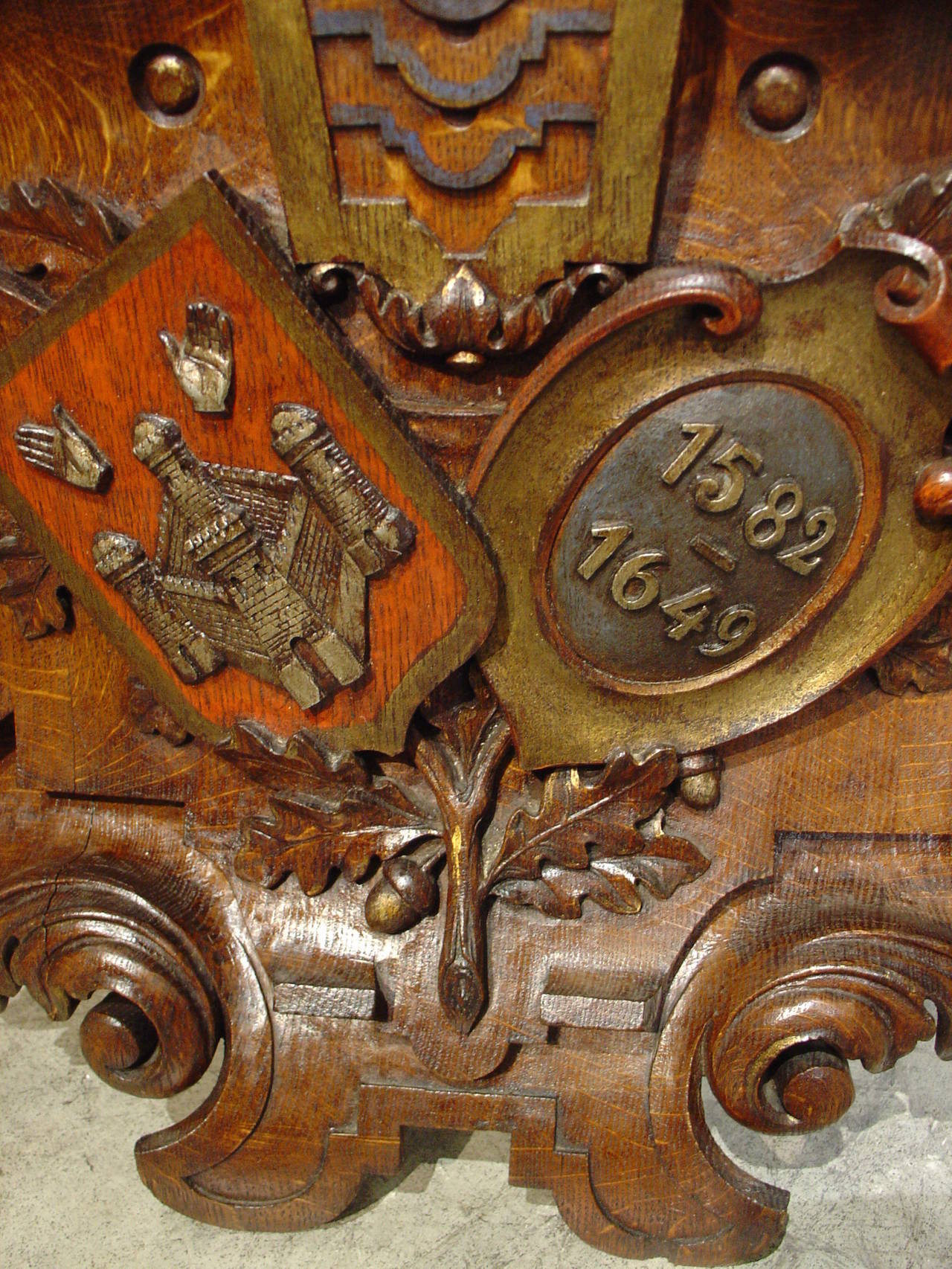 Antique Oak Carving of 17th Century Antwerp Artist David Teniers ...