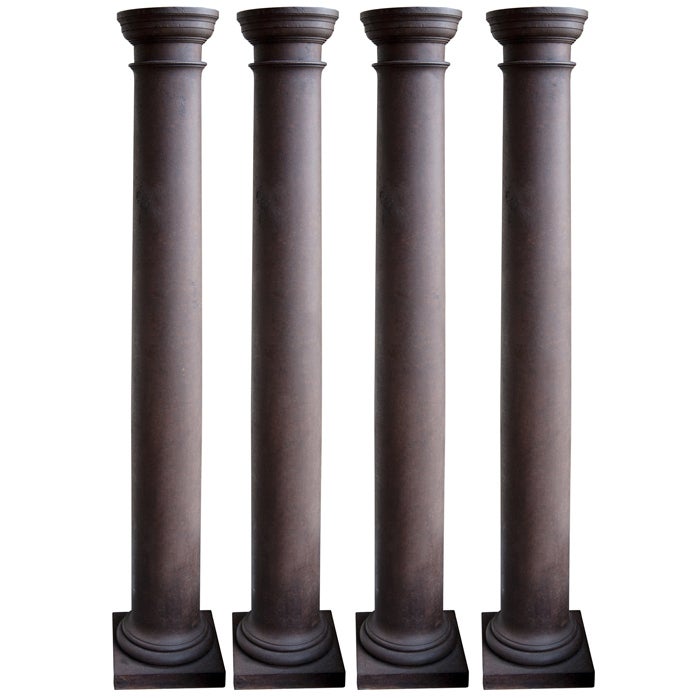 Set Of Four Cast Iron Columns, C. 1820 at 1stDibs
