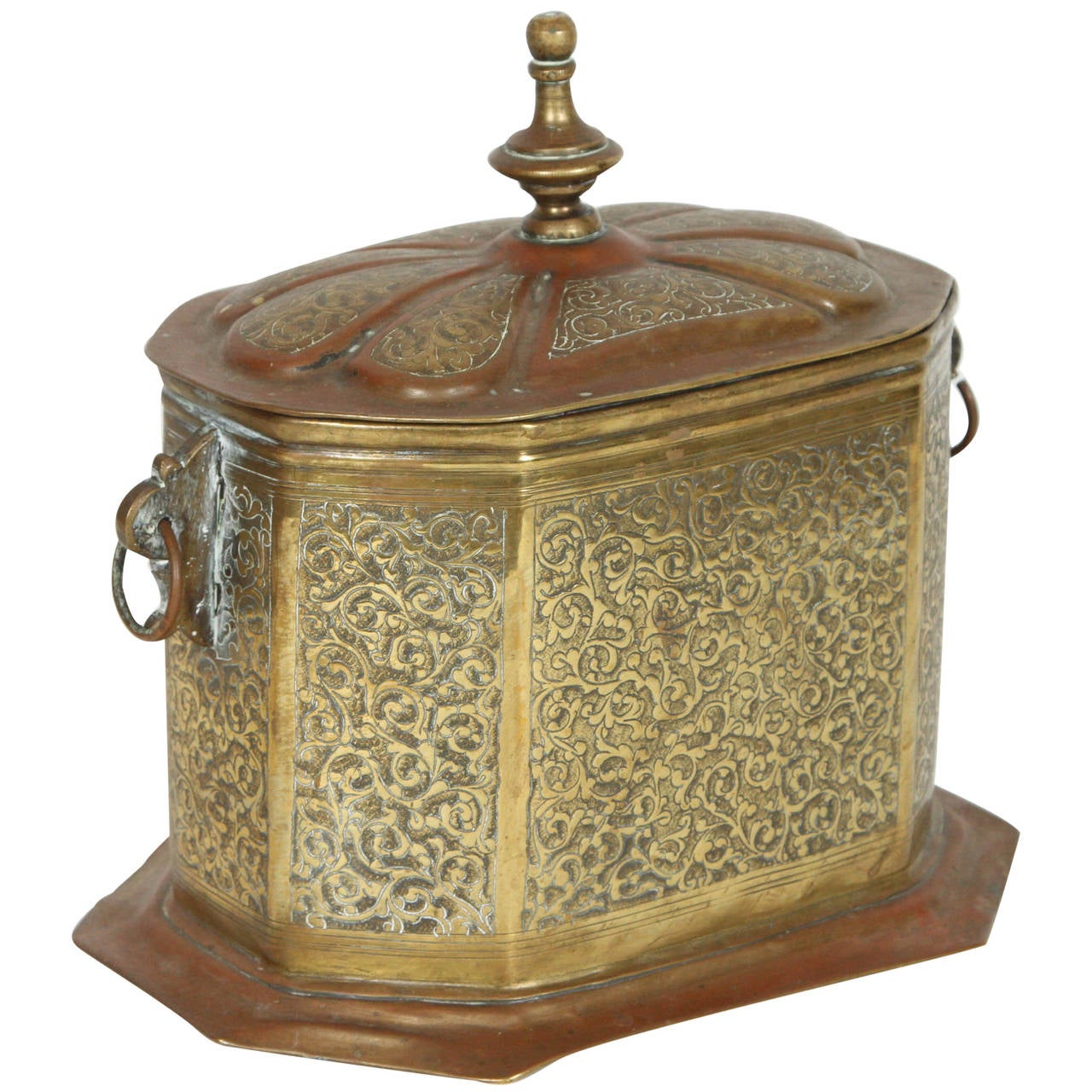 Moroccan Brass Tea Caddy at 1stDibs