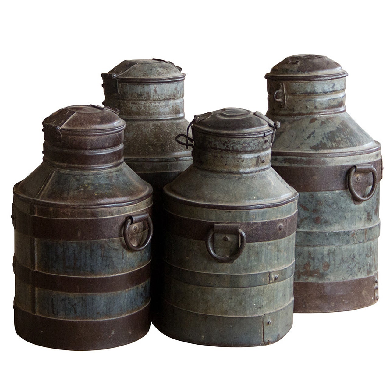 Set of Four Antique Cream Churns at 1stDibs