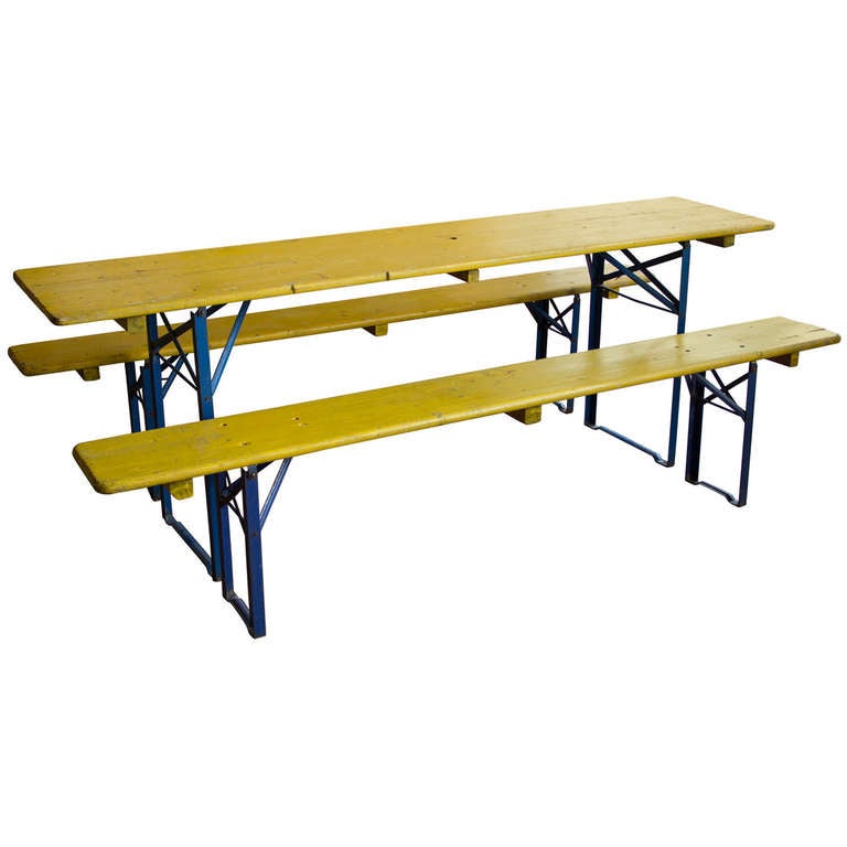 Vintage German Beer Festival Table and Benches at 1stDibs | vintage ...