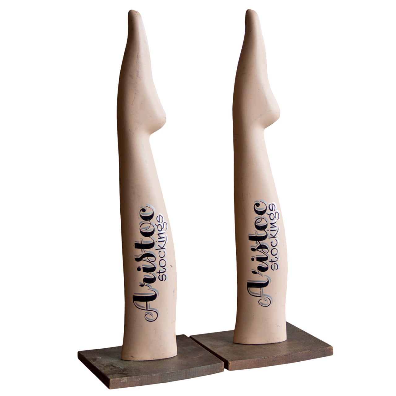 Pair of Vintage English Advertising Stocking Leg Mannequins at 1stDibs