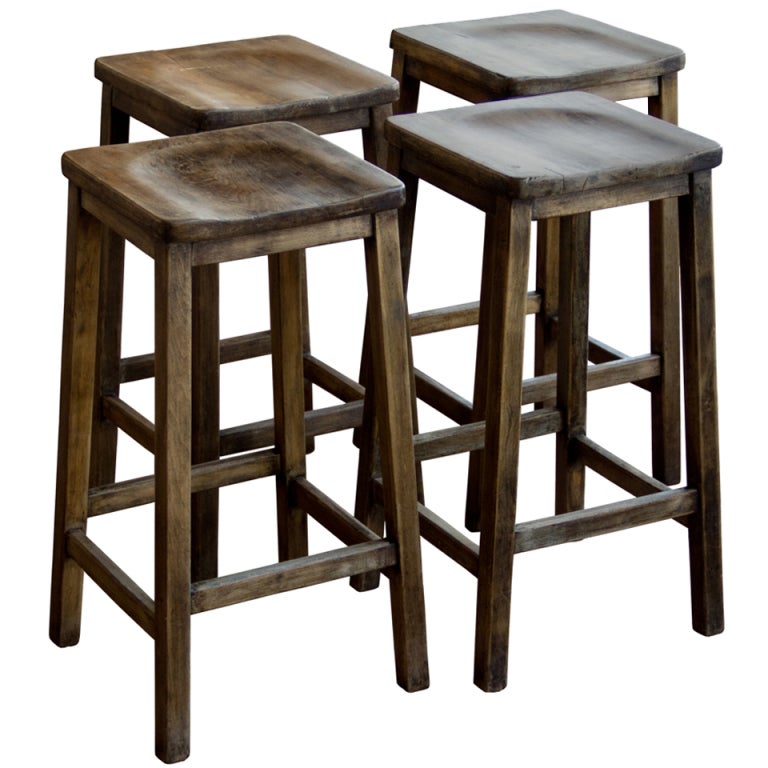 Set of 4 Vintage Stools at 1stDibs