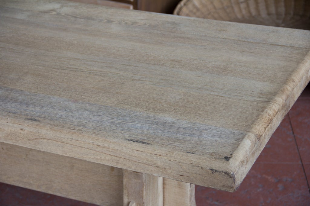 19th Century Bleached Oak Table at 1stDibs