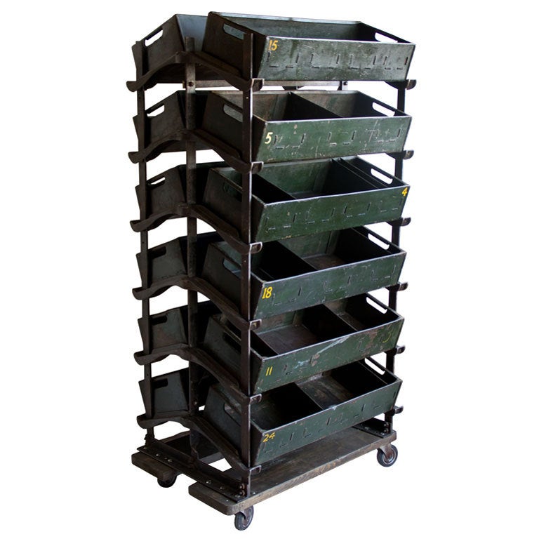 Vintage British Industrial Rack at 1stDibs