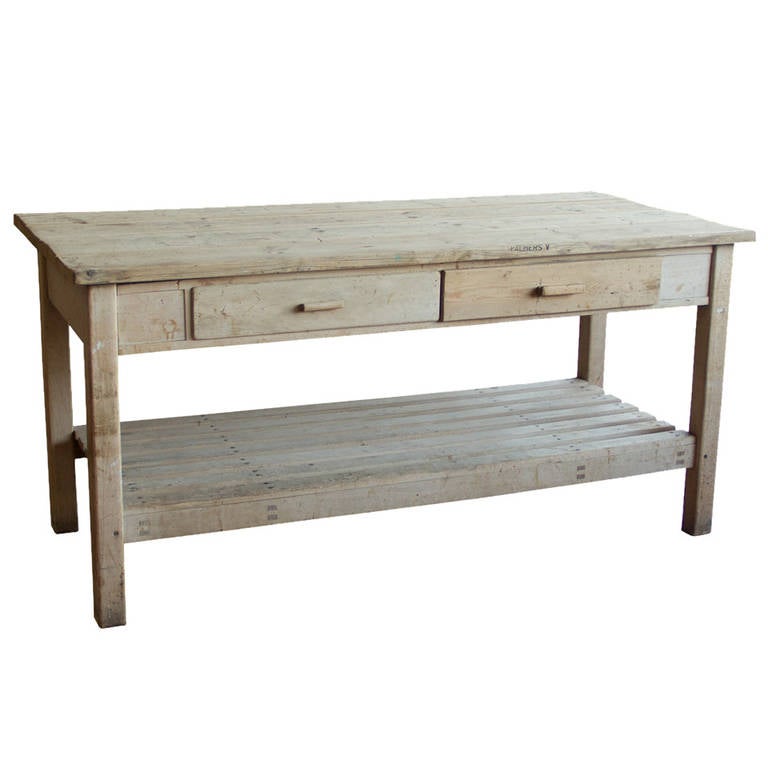 Vintage English Baker's Preparation Table at 1stDibs