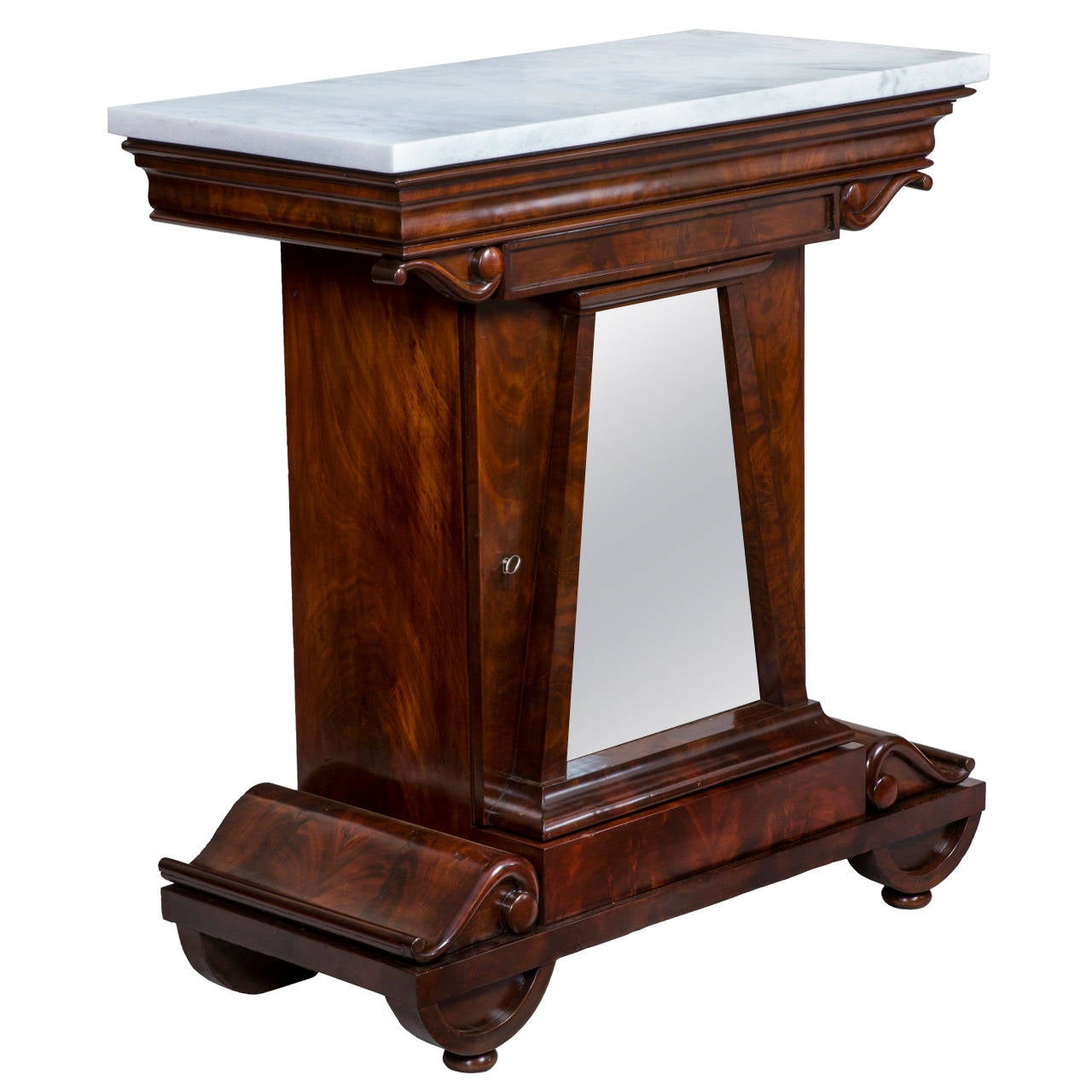 Mahogany and Marble Mixing Table, Attributed to Anthony Quervelle ...